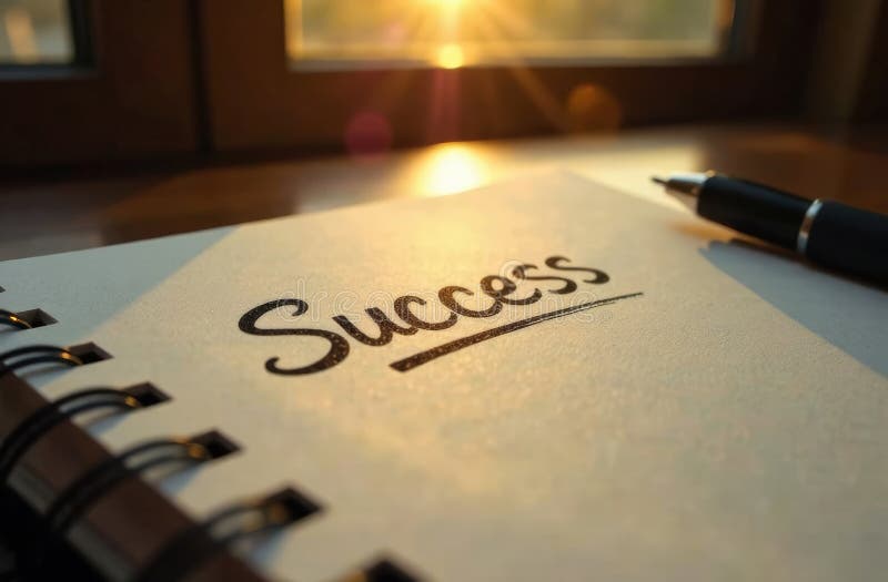 Inspirational Success Note with Sunlight Streaming through a Window ...