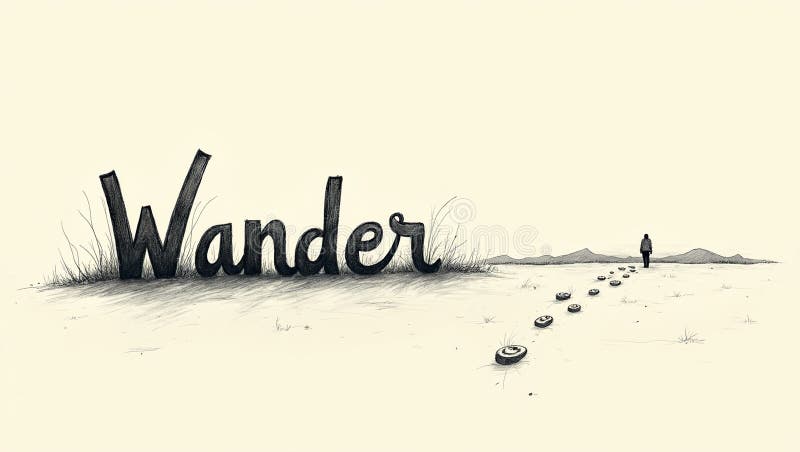 Inspirational Word Wander in Artistic Font with Tiny Footsteps Towards ...