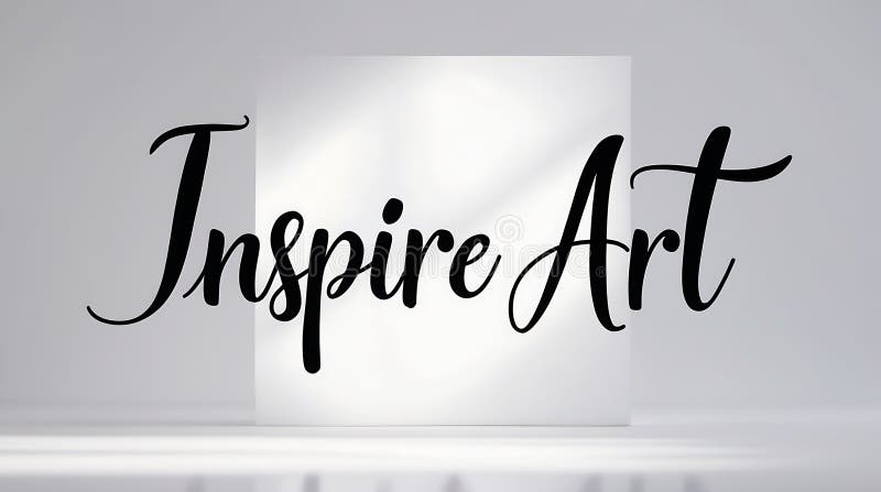 Inspire Art Lettering Displayed on a Simple White Backdrop in a Bright ...