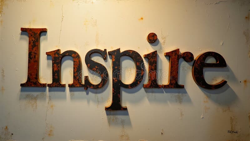 Inspire Boldly Written with a Subtle Shadow Effect Stock Illustration ...