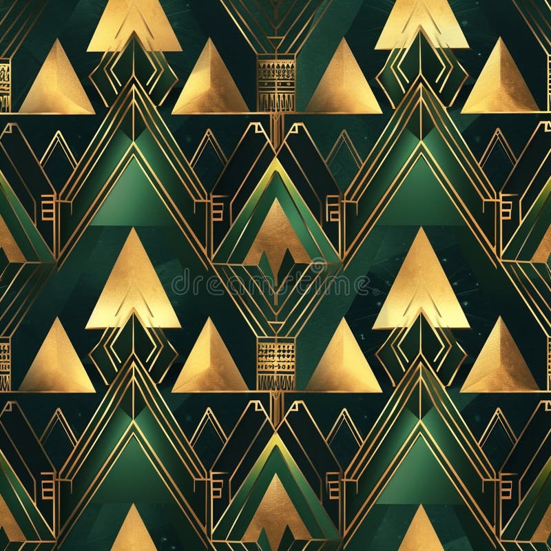 Inspired by the Art Deco Movement, this Geometric Seamless Pattern ...
