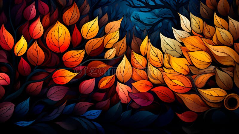 Inspired by the Colors and Textures of Autumn Leaves, with Gradient ...