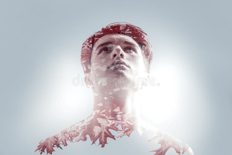 Inspired Creative Guy Blessed with Ideas Stock Photo - Image of ...