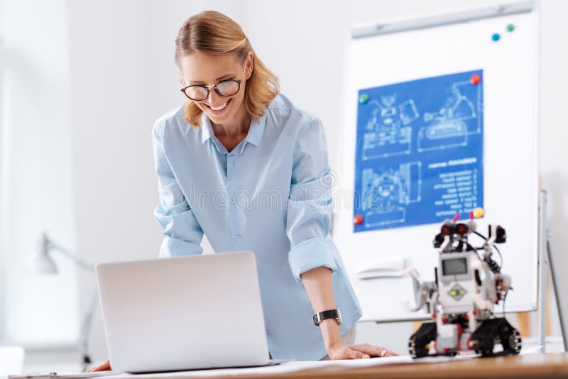 Inspired Engineer Working on the Tech Project in the Lab Stock Image ...