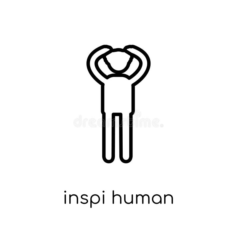 Inspired Human Icon. Trendy Modern Flat Linear Vector Inspired H Stock ...