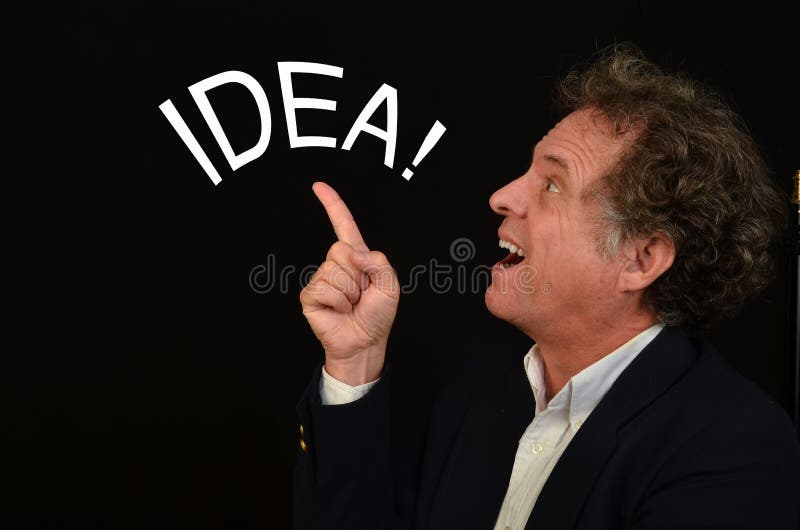 Inspired Man stock photo. Image of idea, pondering, person - 27977582