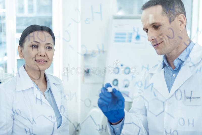 Inspired Scientists Working on Their Research Stock Photo - Image of ...