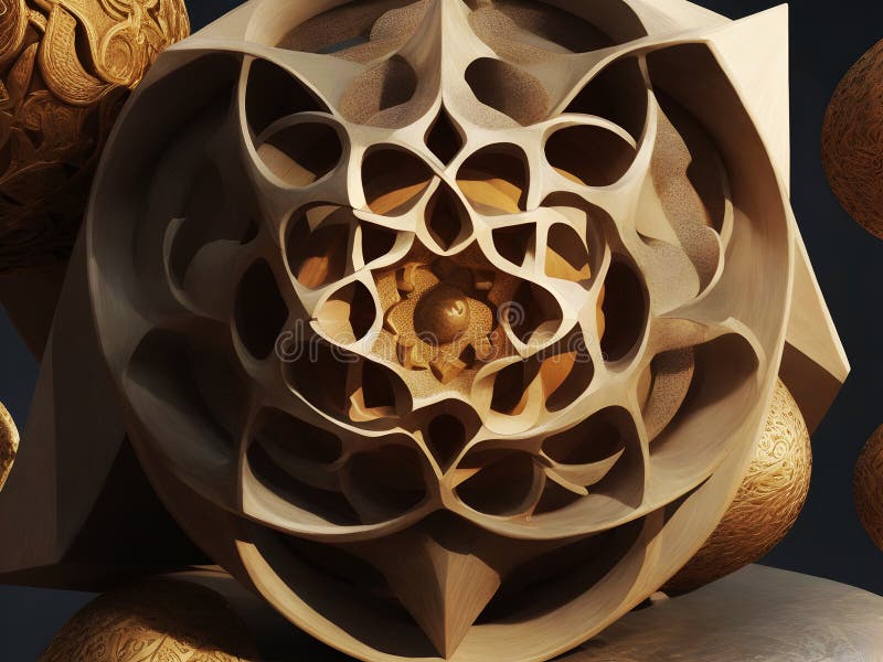 Inspired Zen Geometry Created with Generative AI Stock Illustration ...