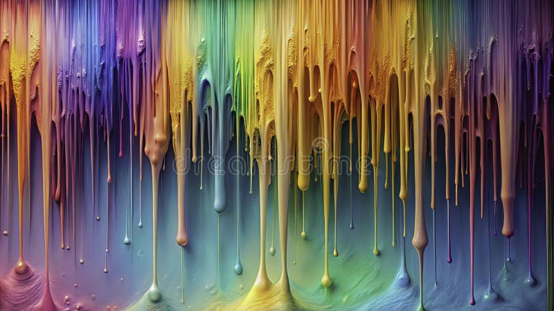 Inspiring Abstract Art Pastel Paint Drips on a Gradient Background a ...