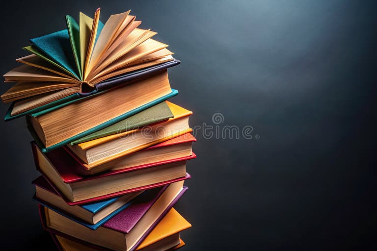 Inspiring Aerial Perspective of a Stacked Book Collection a Visual ...