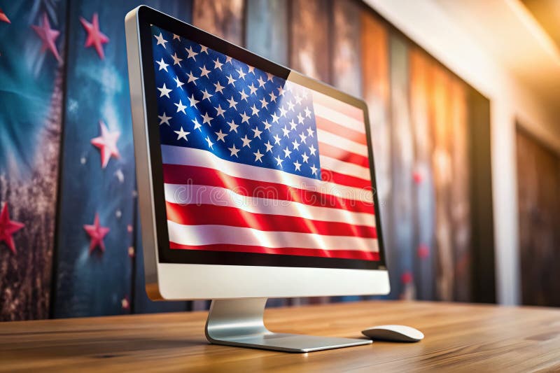 Inspiring American Flag Computer Wallpaper a Patriotic Digital Art ...