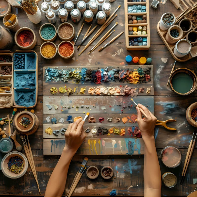 Inspiring Art Studio Scene with Creative Vibes Stock Illustration ...