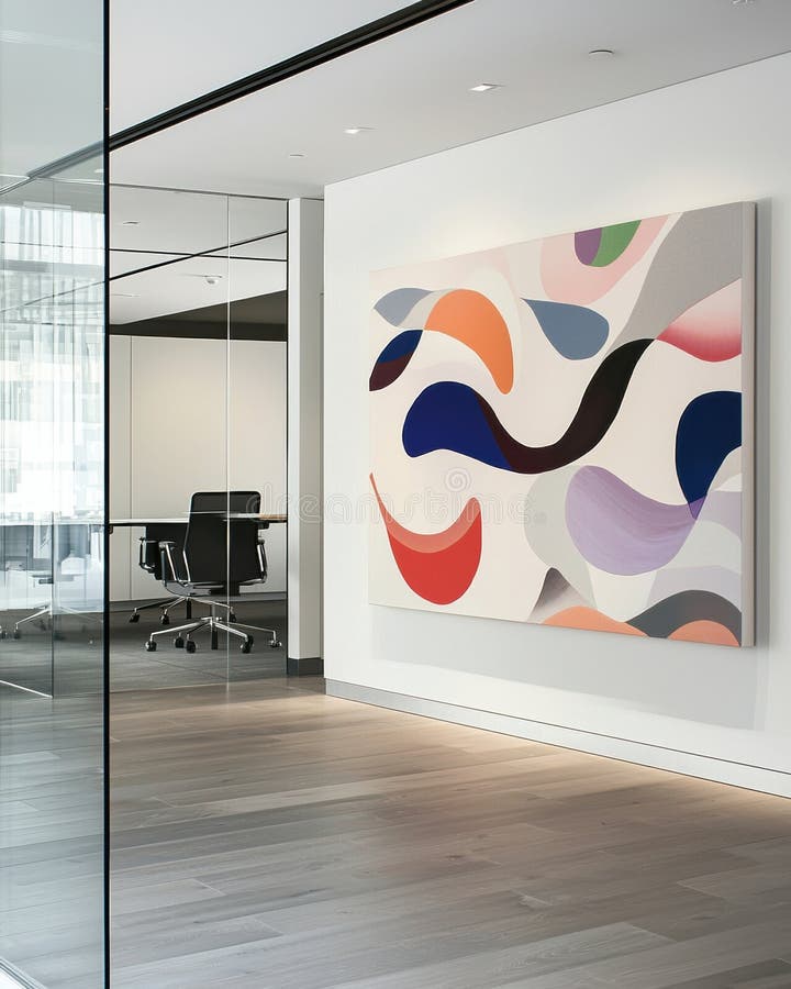 Inspiring Corporate Office Artwork: a Large Painting that Elevates ...