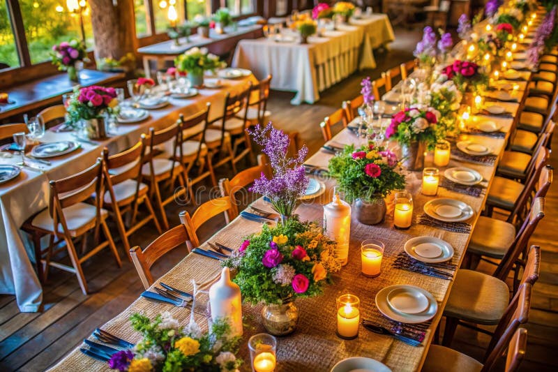 Inspiring Country Chic Wedding Table Decor Aerial Views for Rustic ...