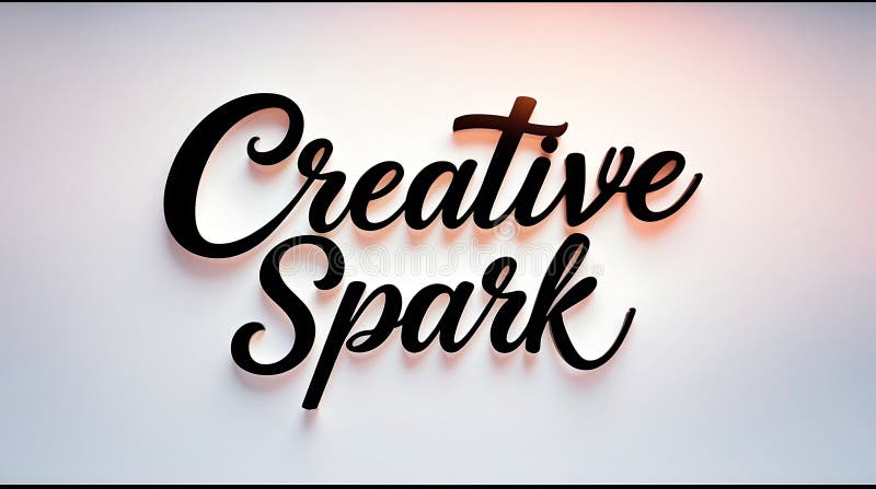 Inspiring Creative Spark with Elegant Typography on a Simple Background ...