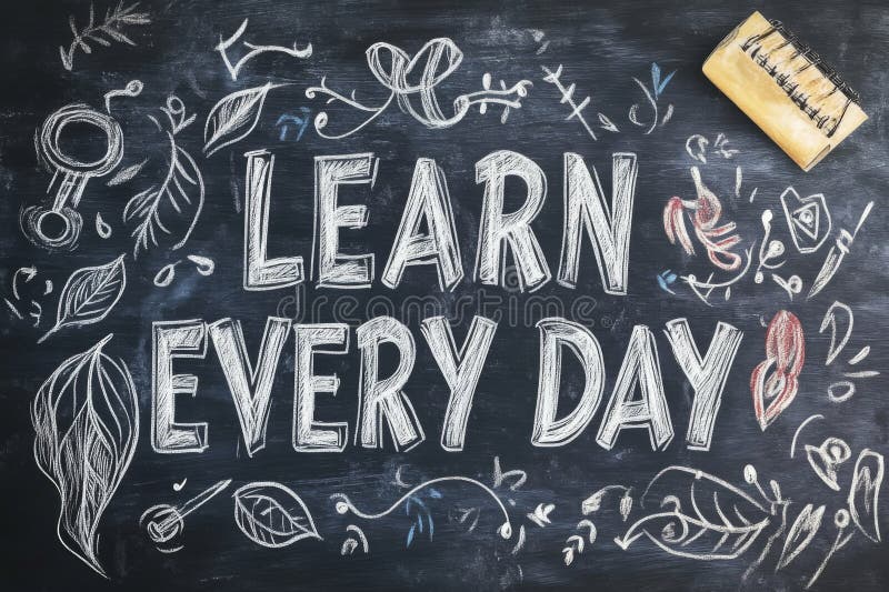 Inspiring Education Chalkboard Design Stock Illustration - Illustration ...