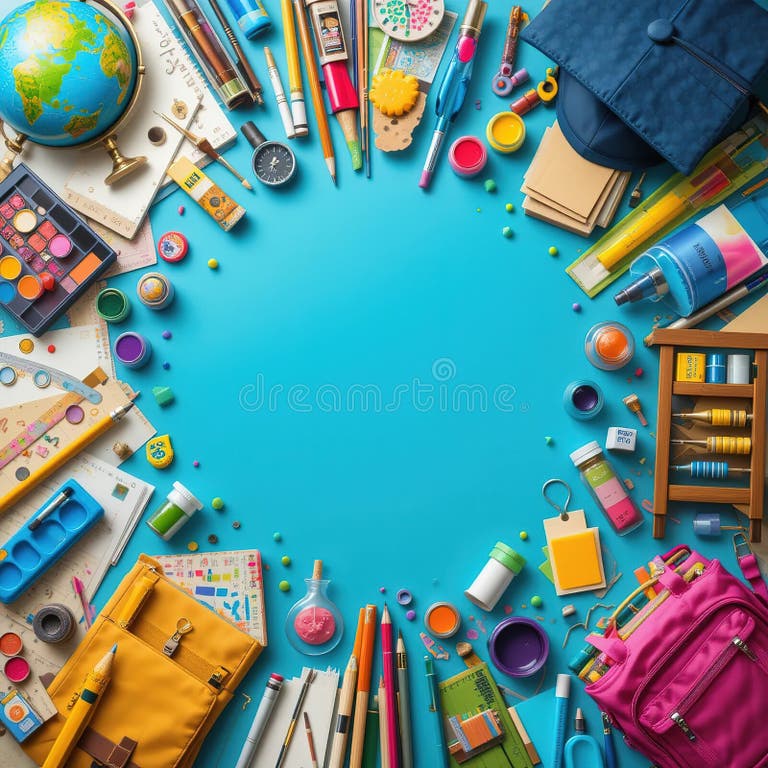 Inspiring Educational Background Design Featuring Essential School ...