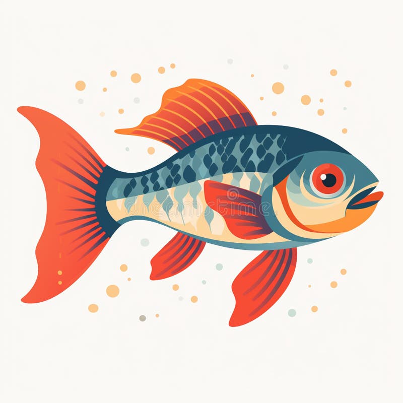 Inspiring Fish Drawing for Children S Book Stock Illustration ...