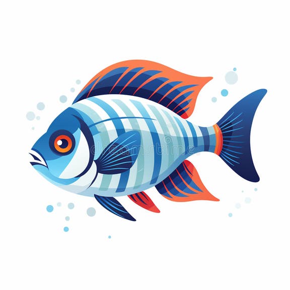 Inspiring Fish Drawing for Children S Book Stock Illustration ...