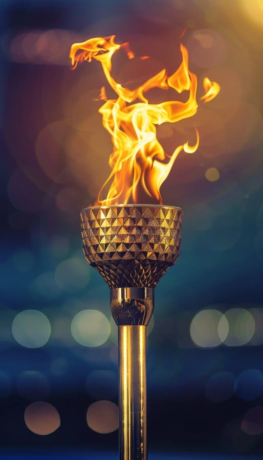Inspiring Flame of the Olympic Torch Symbol of Unity and Passion in a ...