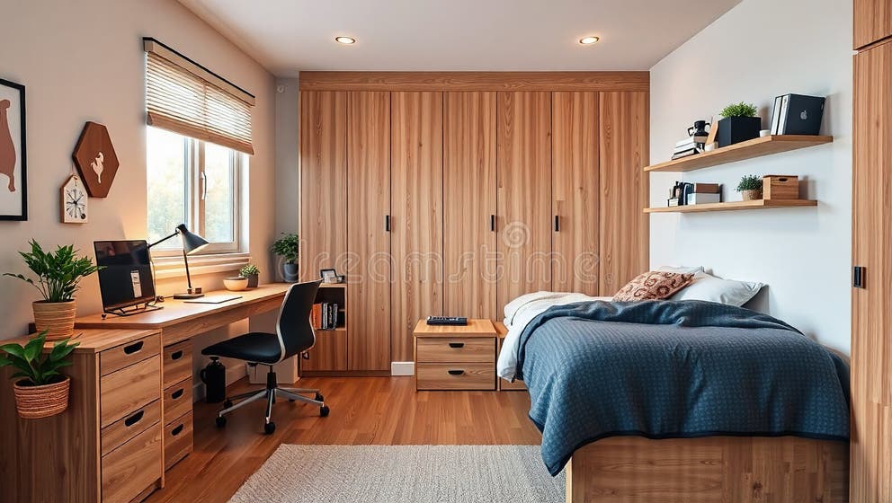 Inspiring and Functional Dorm Room Study Space a Cozy Haven for Focused ...