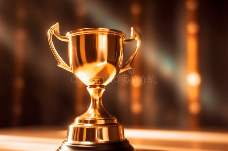 Inspiring Golden Trophy on a Backdrop Representing Success and ...