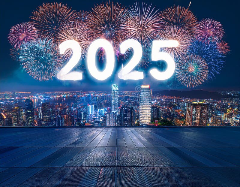 Inspiring 2025 Happy New Year Themed Background Concept Stock Photo - Image of artistic, year ...