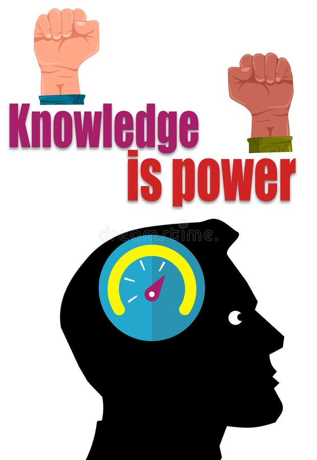 Knowledge is Power: Inspiring Illustration Stock Illustration ...