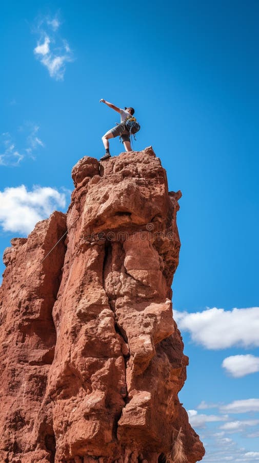 Scaling the Heights - a Journey of Strength and Adventure Stock ... Scaling the Heights - a Journey of Strength and Adventure Stock ...