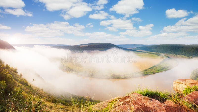Inspiring Image of the Sinuous River Flowing through Dnister Canyon ...