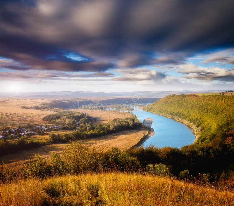 Inspiring Image of the Sinuous River Flowing through Dnister Canyon ...