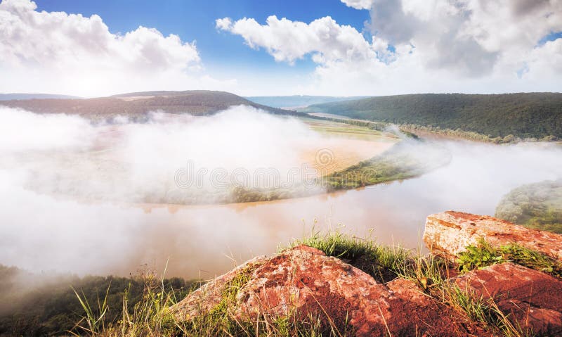 Inspiring Image of the Sinuous River Flowing through Dnister Canyon ...