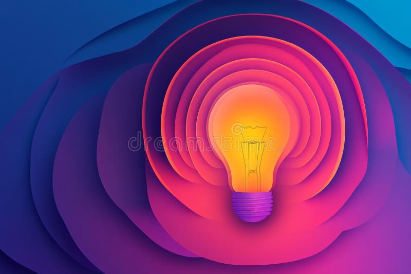 Inspiring Lightbulb Design - Innovative Ideas Stock Illustration ...