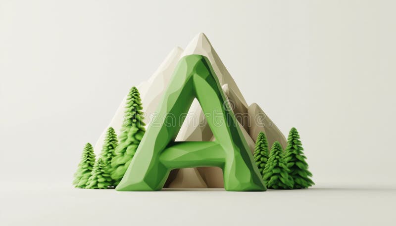 Inspiring Logo Design: a Letter a in the Form of a Mountain. Creative ...