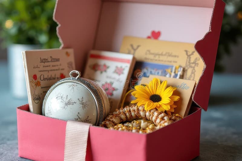 Inspiring Message-Filled Gift Set Stock Illustration - Illustration of ...