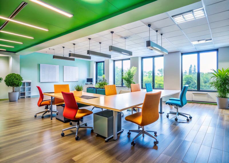 Inspiring Minimalist Office Design Empty Workspace Ready for ...