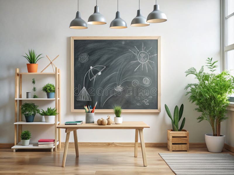 Inspiring Minimalist Study Space Design Chalkboard Education ...