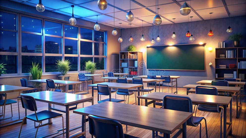 Inspiring Modern Classroom Design: a 3D Rendered Interior Showcasing ...