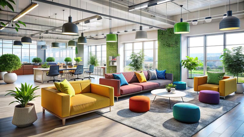 Inspiring Modern Office Design a Colorful Collaborative Workspace for ...