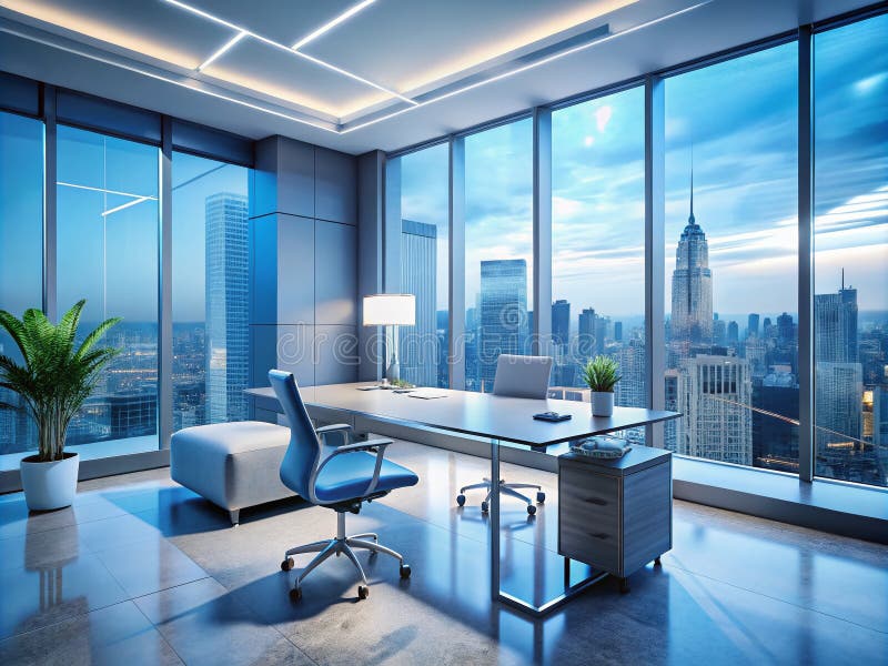 Inspiring Modern Office Design a Deep Dive into a Stunning Blue ...