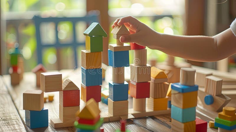 Inspiring Moment Child S Hands Demonstrating Problem-solving Skills in ...