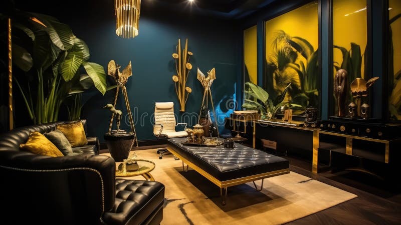Inspiring Office Interior Design Art Deco Style Generative AI AIG 31 ... Inspiring Office Interior Design Art Deco Style Generative AI AIG 31 ...