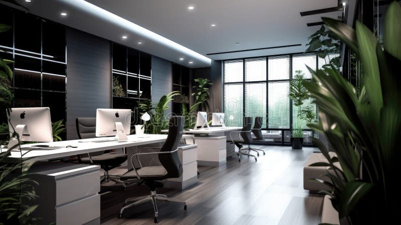 Inspiring Office Interior Design Contemporary Style Generative AI AIG ...