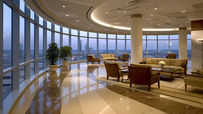 Inspiring Office Interior Design - a Large Room with a Large Window ...