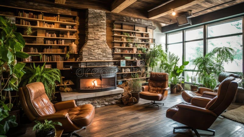 Inspiring Office Interior Design Rustic Style Generative AI AIG 31 ...