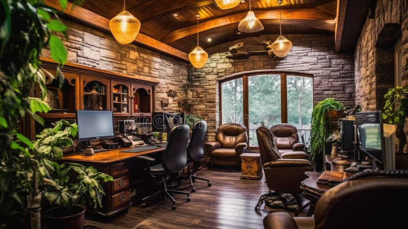 Inspiring Office Interior Design Rustic Style Generative AI AIG 31 ...
