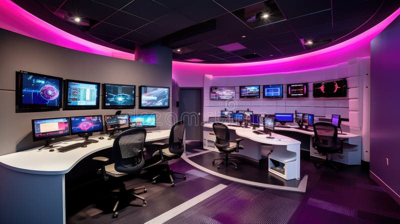 Inspiring Office Interior Design Tech-inspired Style Generative AI AIG ...