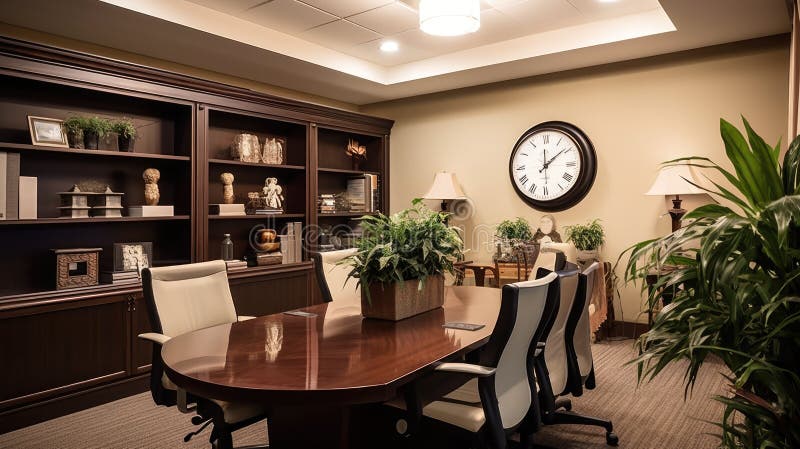 Inspiring Office Interior Design Transitional Style Generative AI AIG ...