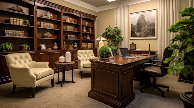 Inspiring Office Interior Design Transitional Style Generative AI AIG ...