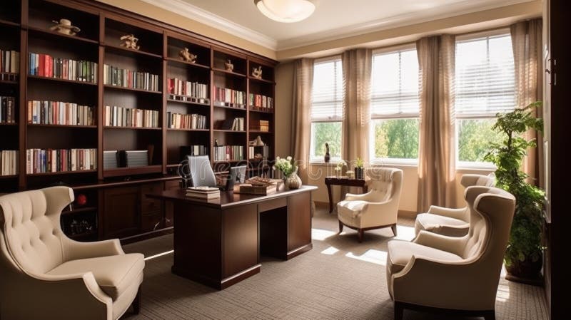 Inspiring Office Interior Design Transitional Style Generative AI AIG ...